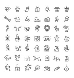 Christmas simple icons Royalty Free Vector Image