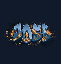 Jose graffiti name design Royalty Free Vector Image
