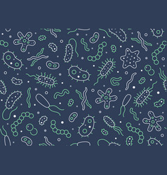 Microbiology seamless pattern Royalty Free Vector Image