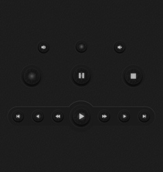 Dark Web UI Elements Buttons Switches bars Vector Image