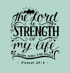 Hand lettering with bible verse trust in lord Vector Image