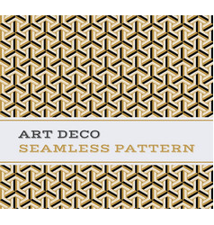 Art deco seamless pattern black white and gold Vector Image
