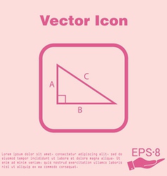 Triangle math symbol icon geometry learning math Vector Image