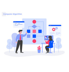 Algorithm Data Code Decryption and Encoding Vector Image