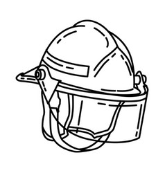 Firefighter extinguish the fire on the building Vector Image