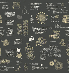 Abstract seamless pattern on a scientific theme Vector Image