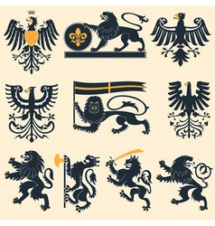 Heraldry silhouettes Royalty Free Vector Image