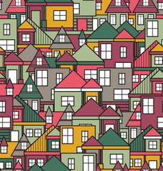 House seamless pattern Royalty Free Vector Image