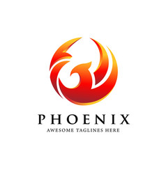 Phoenix circle logo Royalty Free Vector Image - VectorStock