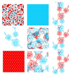 Seamless patterns set Royalty Free Vector Image