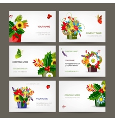 Floral postcard design with place for your text Vector Image