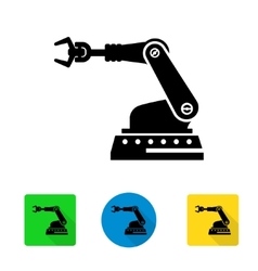 Isometric robotic arm hand industrial robot flat Vector Image