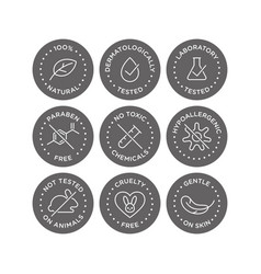 Cosmetics round isolated product icon set round Vector Image