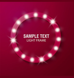 Bulb frames on red background Royalty Free Vector Image