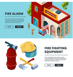 Poster for firefighter department design template Vector Image