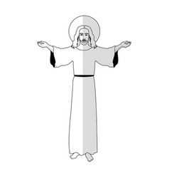 Jesus christ man icon Royalty Free Vector Image