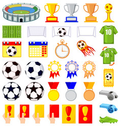 Cartoon soccer football game goal icon Royalty Free Vector