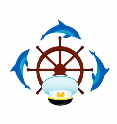Boat captain symbol Royalty Free Vector Image - VectorStock