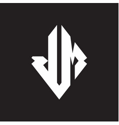 Jm logo shield style monogram design template Vector Image