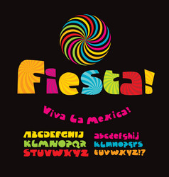 Cool carnival or fiesta abc Royalty Free Vector Image