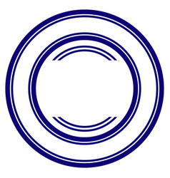 Double circle frame template Royalty Free Vector Image