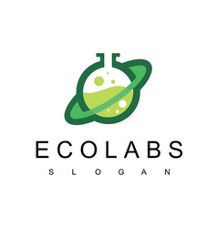 Research lab logo design template Royalty Free Vector Image