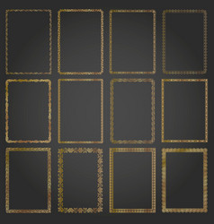 Decorative rectangle frames and borders set 4 Vector Image
