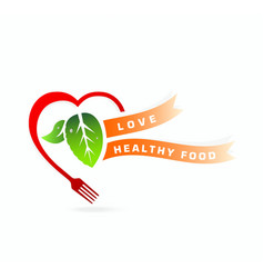 Healthy food icon conceptlove healthy food Vector Image