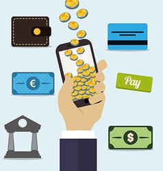 Digital payment design Royalty Free Vector Image