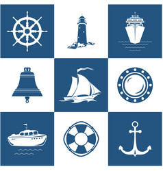 Set of maritime icons Royalty Free Vector Image