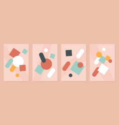 Abstract geometric shape vertical design Vector Image