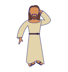 Jesus face cartoon Royalty Free Vector Image - VectorStock