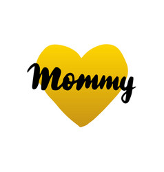 Mom handwritten lettering Royalty Free Vector Image