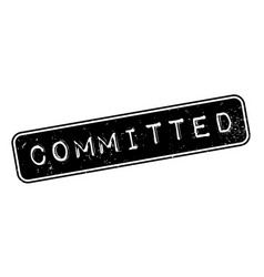 Committed rubber stamp Royalty Free Vector Image