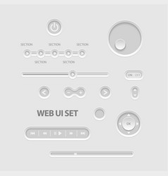 Dark Web UI Elements Buttons Switches bars Vector Image