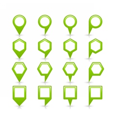 Flat green color map pin sign location icon Vector Image