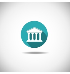Financial company building flat icon Royalty Free Vector