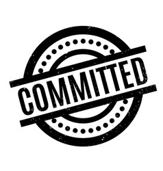 Committed rubber stamp Royalty Free Vector Image