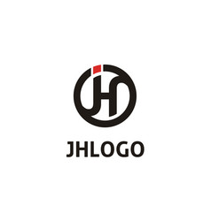 Letter j h c logo design concept template Vector Image