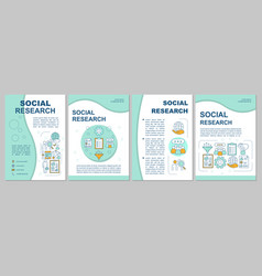 Social research poster template layout Royalty Free Vector