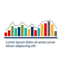 Infographic five bar chart white background Vector Image