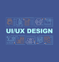 Web development word concepts blue banner Vector Image