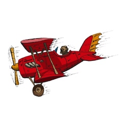 Vintage biplane with banner Royalty Free Vector Image