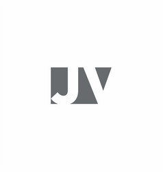 Jv logo monogram with triangle shape and circle Vector Image