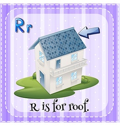 Flashcard alphabet r is for rectangle Royalty Free Vector