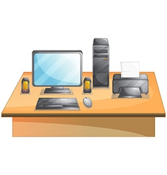 Computer parts diagram Royalty Free Vector Image