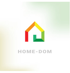 Color home logo Royalty Free Vector Image - VectorStock