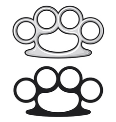 Brass knuckle Royalty Free Vector Image - VectorStock