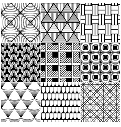 Seamless monochrome geometric pattern Royalty Free Vector