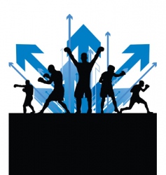 Boxing arrow background Royalty Free Vector Image